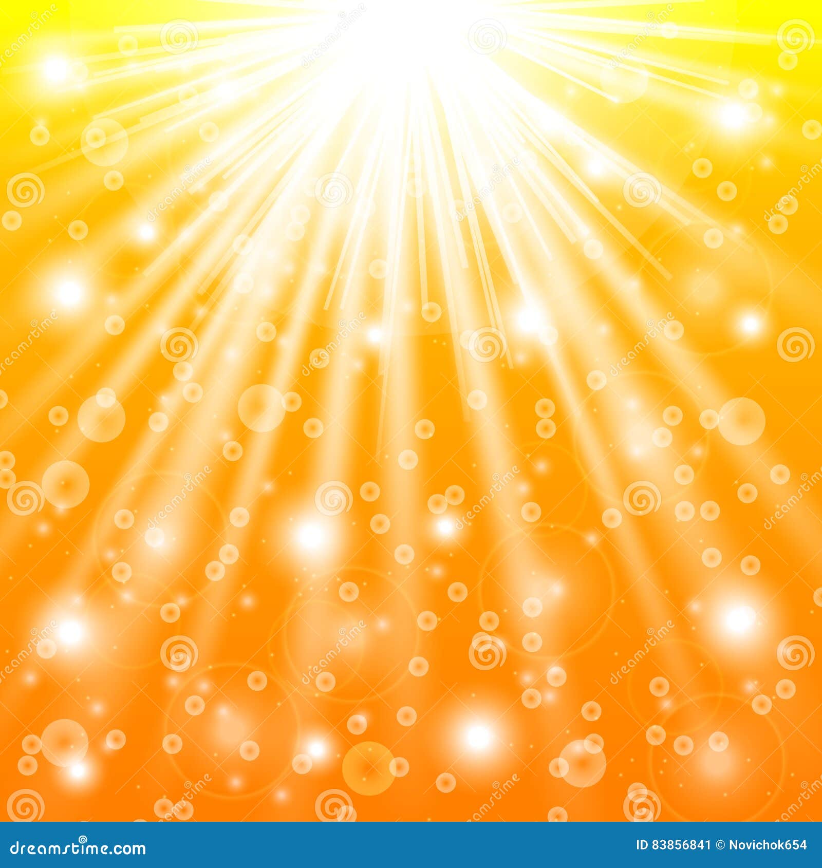 Sun Rays and Light Effects. Stock Vector - Illustration of bokeh ...
