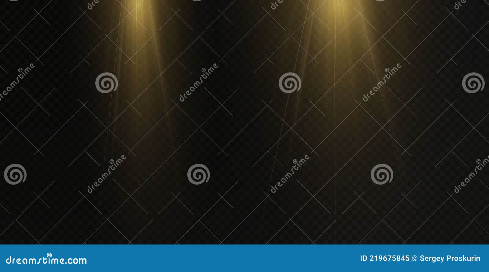 Sun Rays Light Isolated on Transparent Background. Illuminated ...