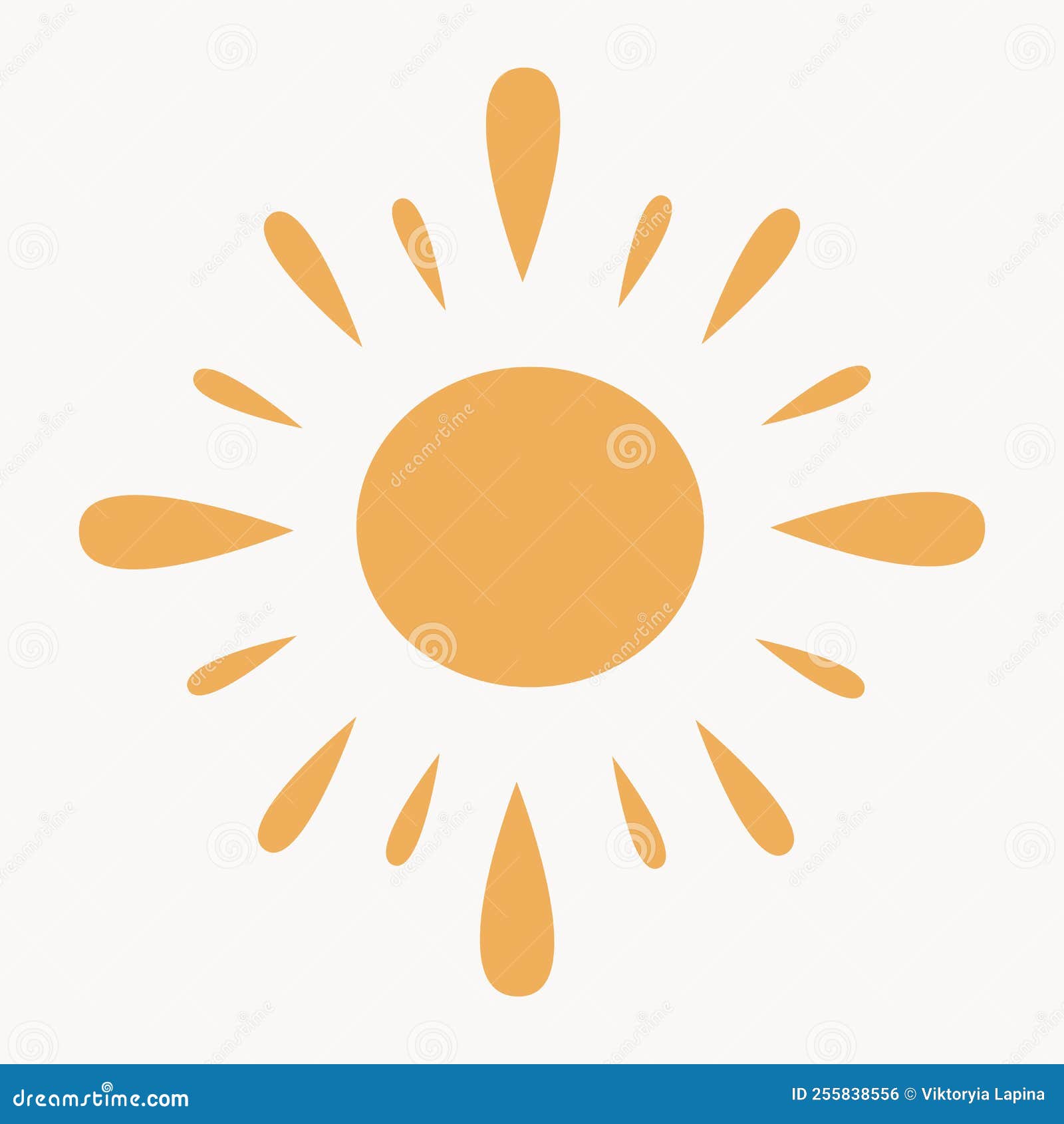Sun with Rays Line Icon Design. Vector Illustration Stock Vector ...