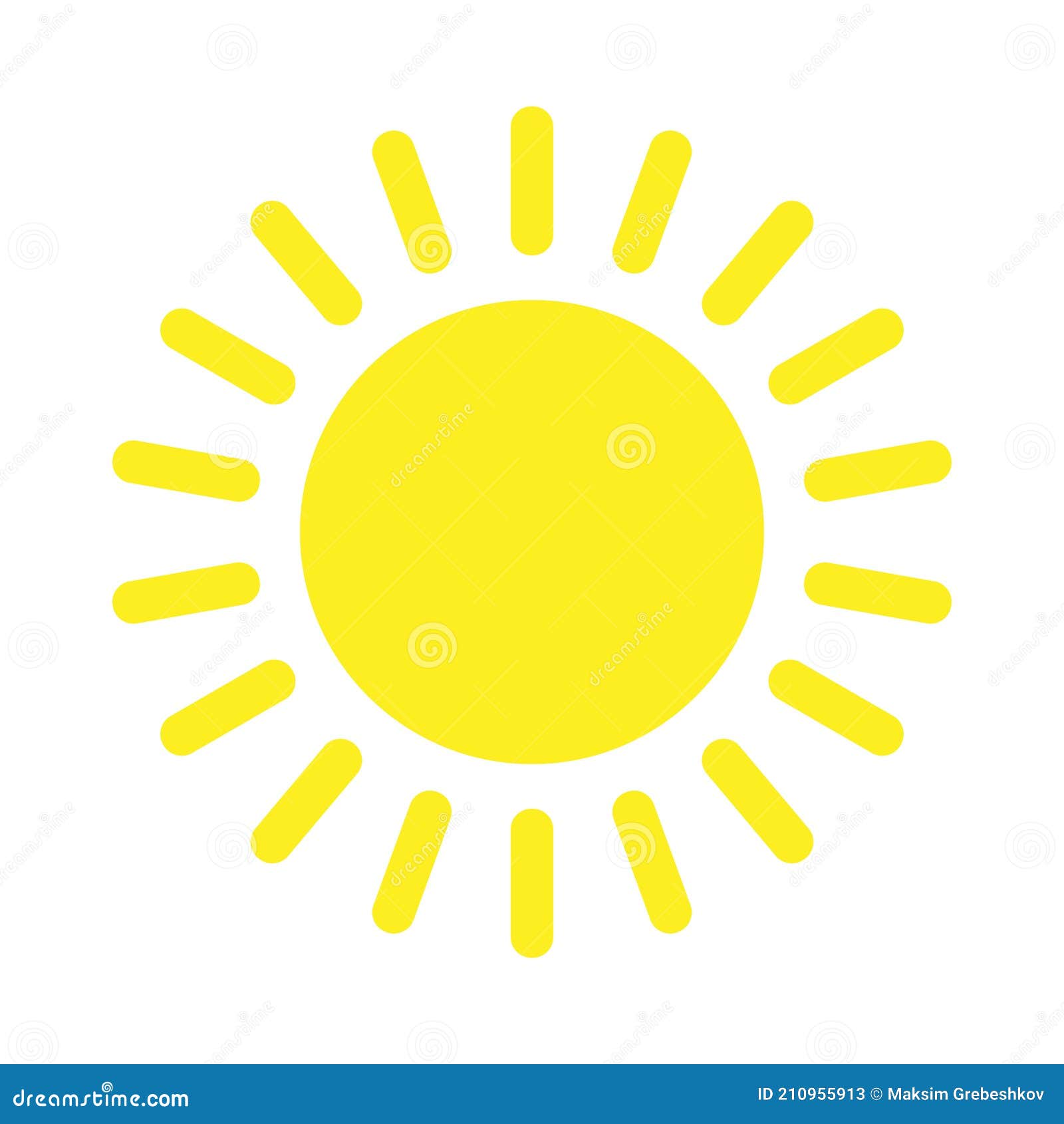Sun with Rays Line Icon Design. for Your Design Stock Vector ...