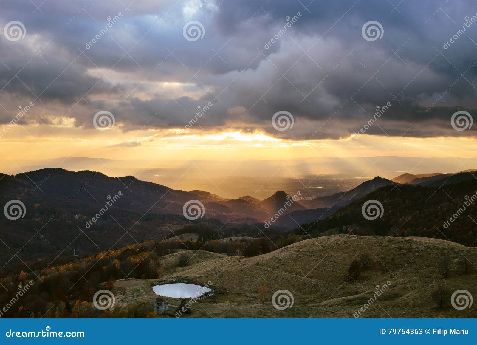 Sun Rays Mountain Landscape Stock Image - Image of valley, superb: 79754363