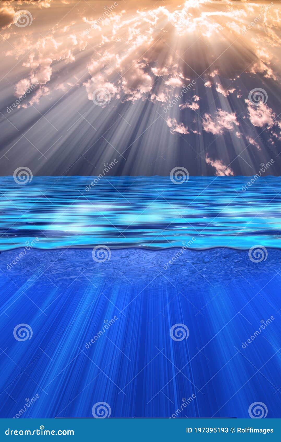 Sun Rays Over Calm Water Royalty-Free Stock Photography | CartoonDealer ...