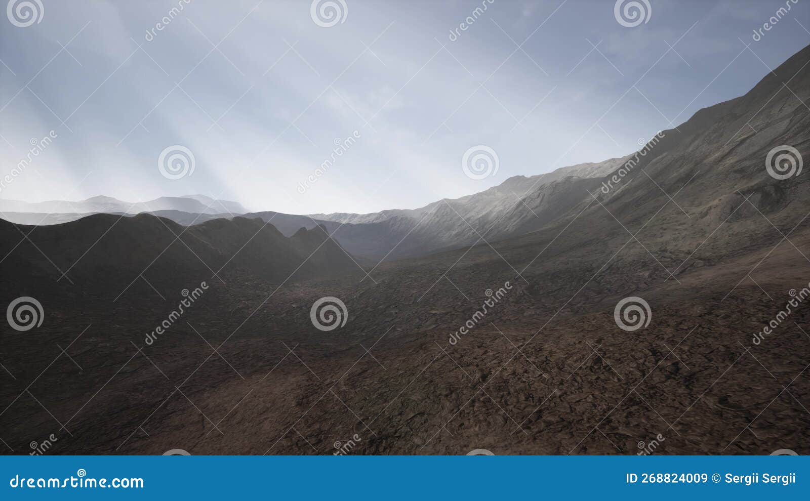 Sun Rays Over Mountains in a Valley Stock Image - Image of rocks, hike ...