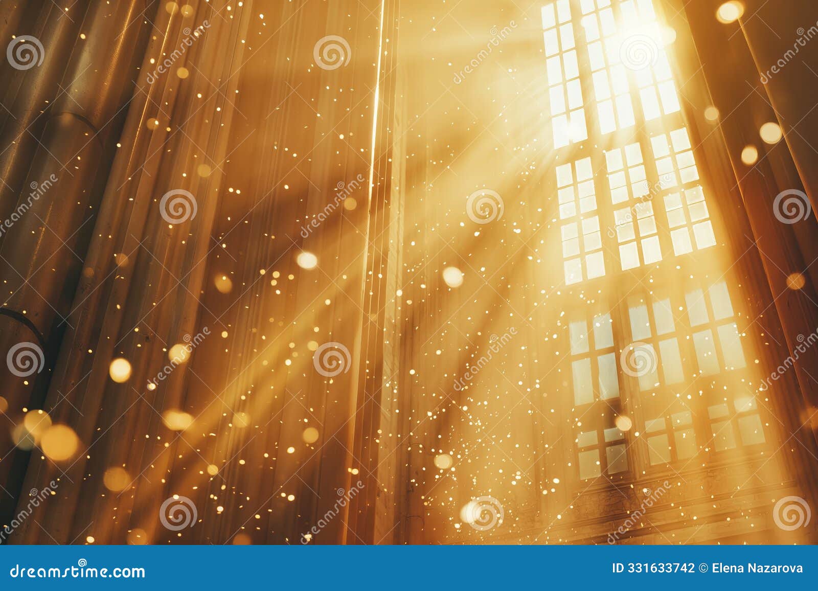 Sun Rays Piercing through Stained Glass Windows, Casting Patterns ...