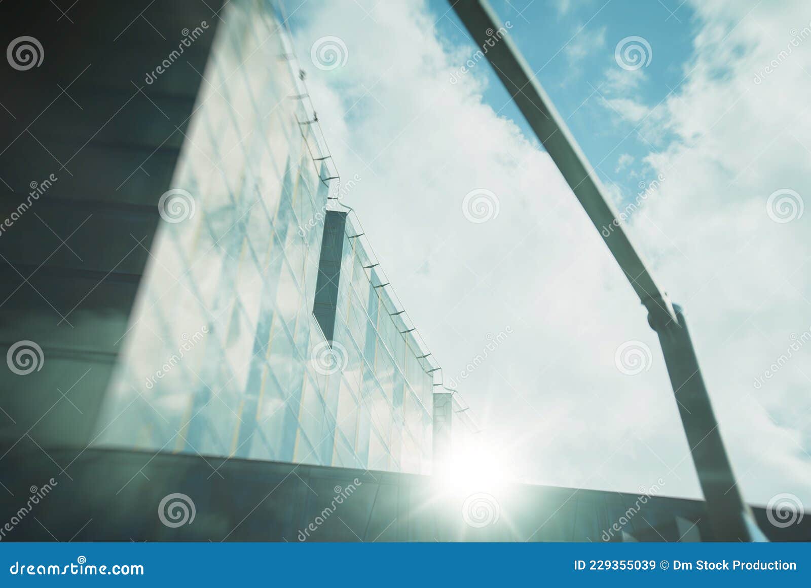 Sun Rays are Reflected in the Glass Stock Image - Image of exterior ...