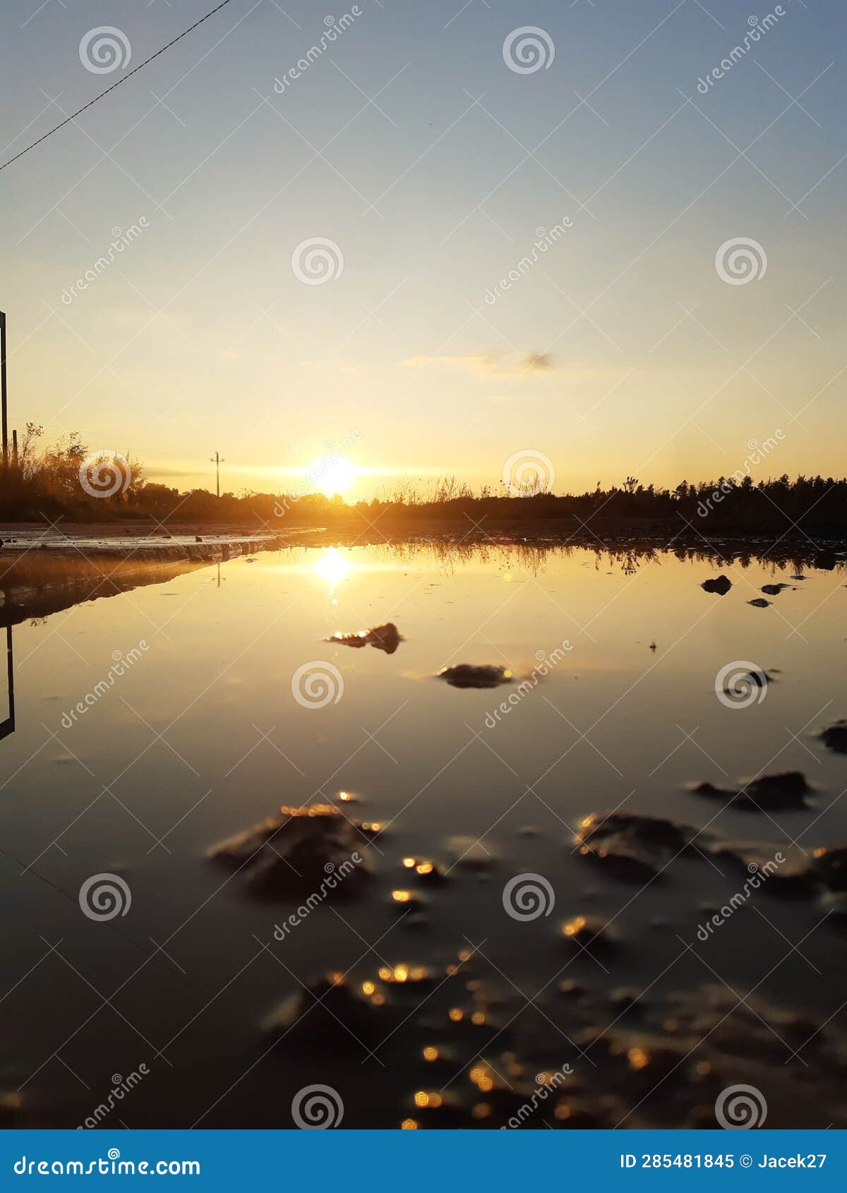 Sun Rays Reflecting on the Water Stock Image - Image of reflecting ...