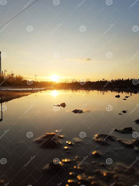 Sun Rays Reflecting on the Water Stock Image - Image of reflecting ...