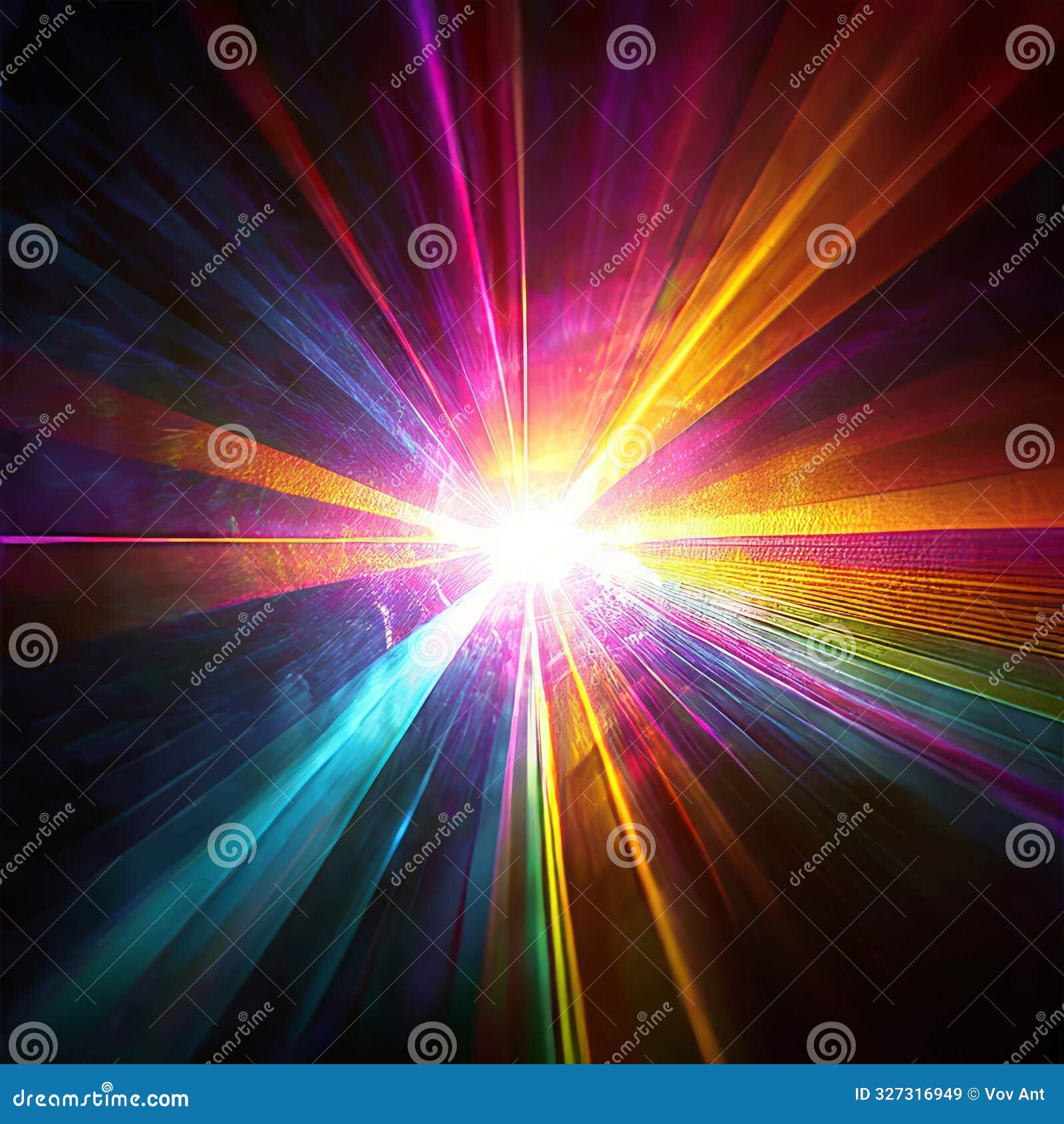 Sun Rays Refracting through a Prism Creating a Mesmerizing Disl Stock ...