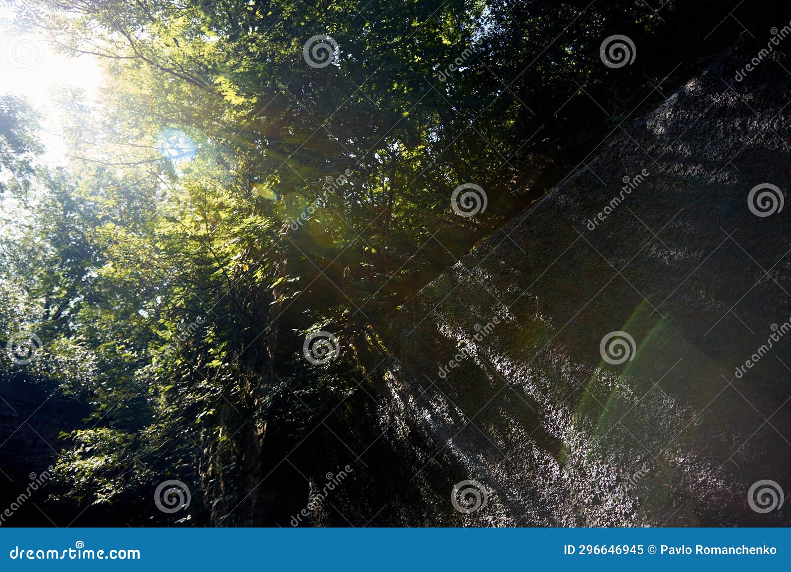 Sun Rays on Ruins of a Collapsed Wall in a Fort Stock Image - Image of ...