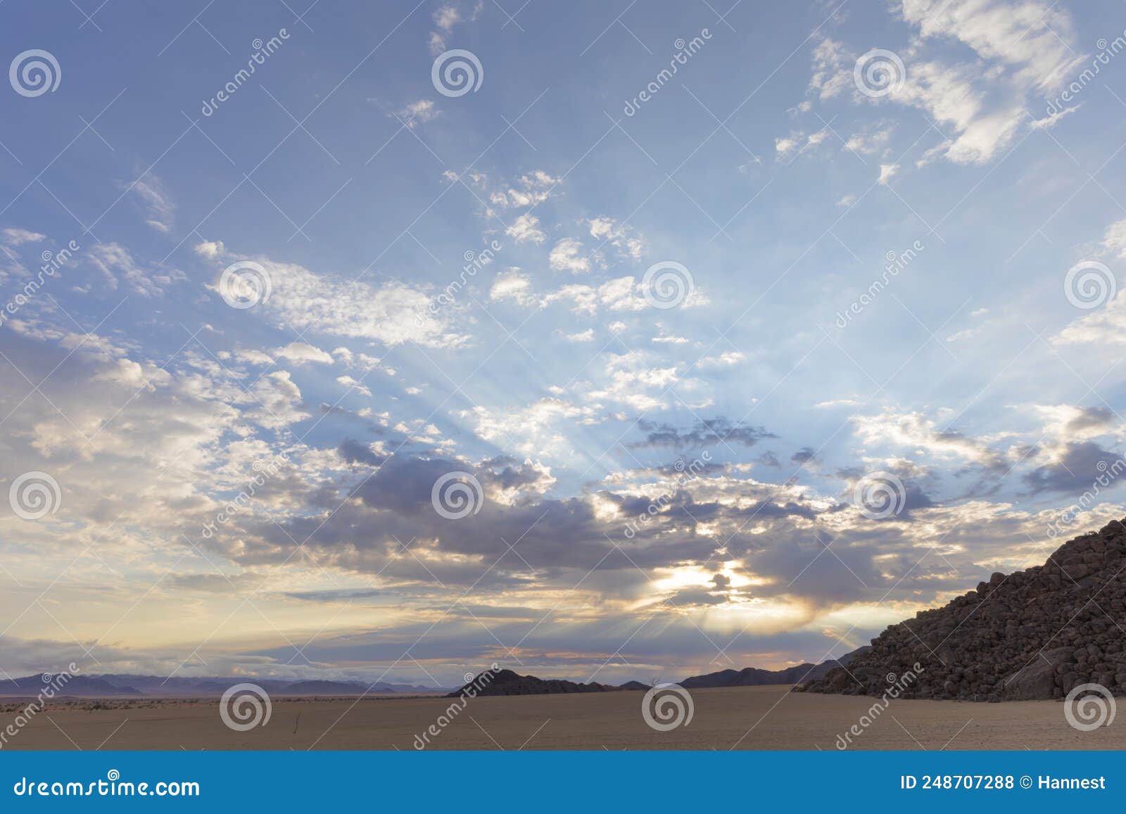 Sun Rays Shine through the Clouds Stock Photo - Image of summer, brown ...