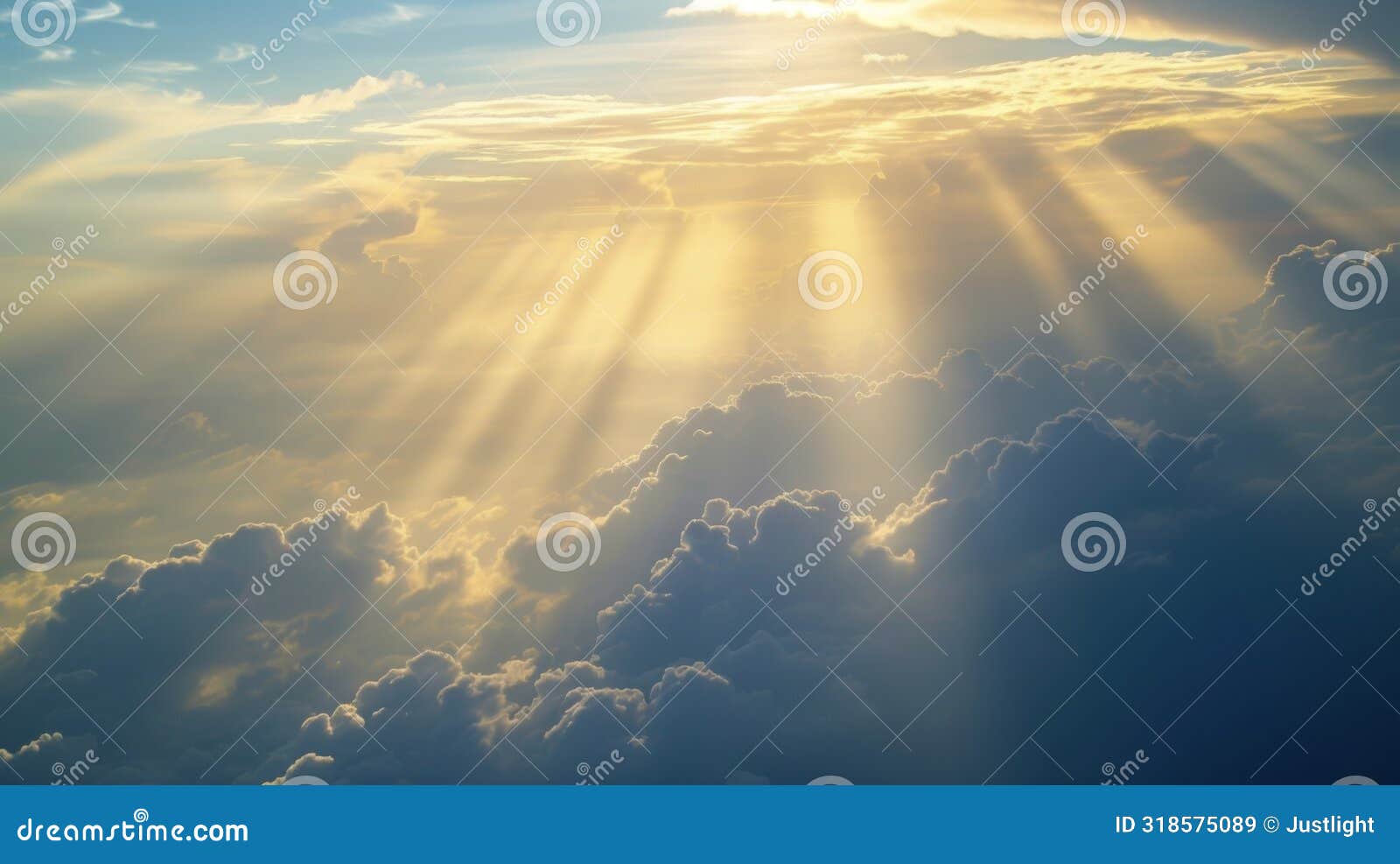 Sun Rays Shine through the Tiny Gaps between Layers of Layered ...