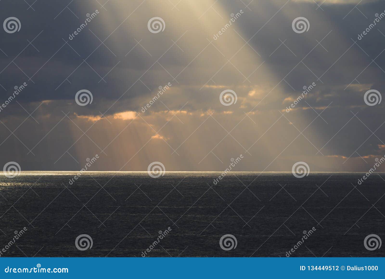 Sun Rays are Shining through the Clouds Stock Photo - Image of nature ...