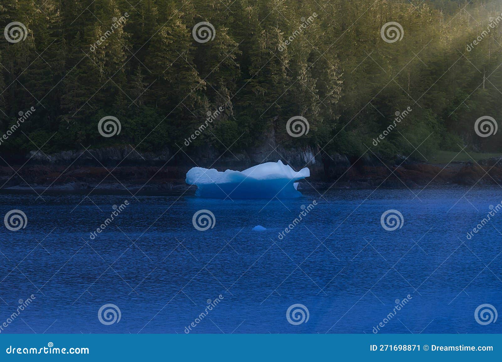 Sun Rays Shining Down on Large Iceberg in Alaska Stock Image - Image of ...