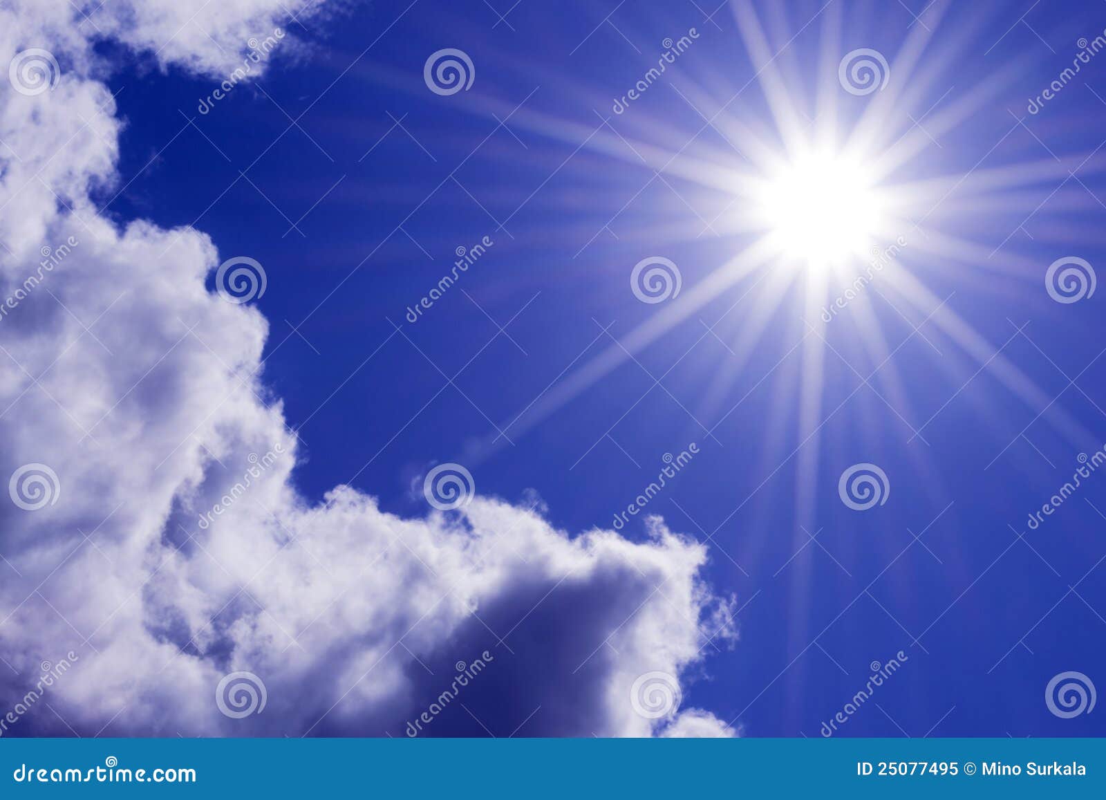 Sun rays in the sky stock image. Image of colour, copyspace - 25077495