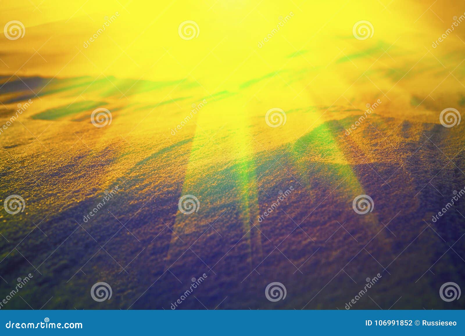 Sun rays in snow stock photo. Image of frozen, frost - 106991852