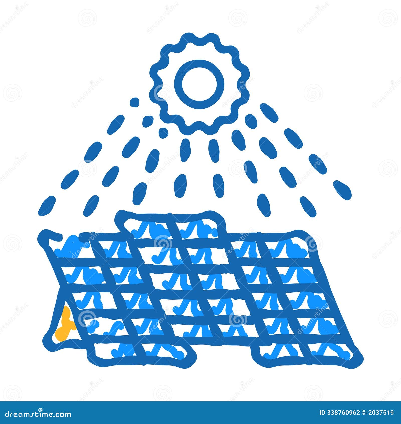 Sun Rays Solar Panel Icon Doodle Illustration Stock Illustration ...