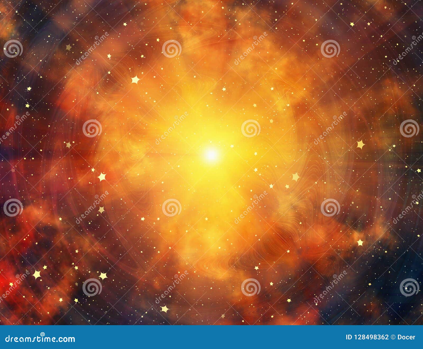 Sun Rays in Space Background Stock Illustration - Illustration of rays ...