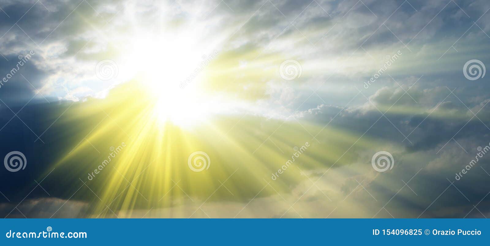 Sun Rays Sprouting through the Clouds _ Paradise Stock Image - Image of ...