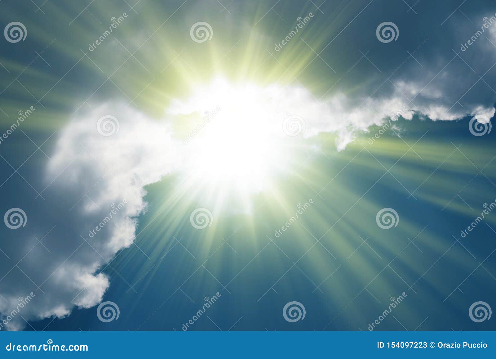 Sun Rays Sprouting through the Clouds _ Paradise Stock Image - Image of ...