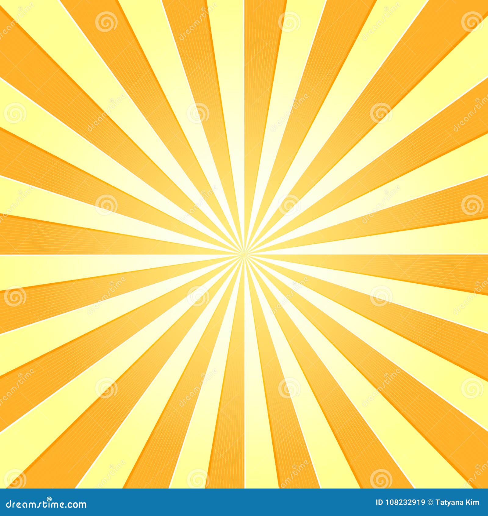Sun With Rays Star Burst Television Vintage Background Cartoon Vector ...