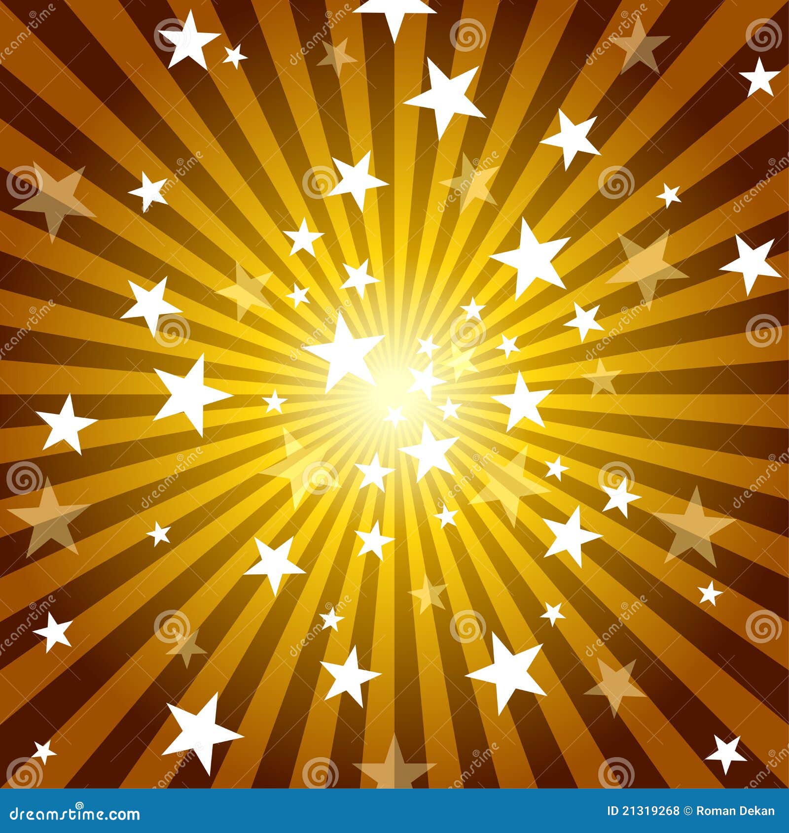 Sun Rays and Stars stock vector. Illustration of radial - 21319268