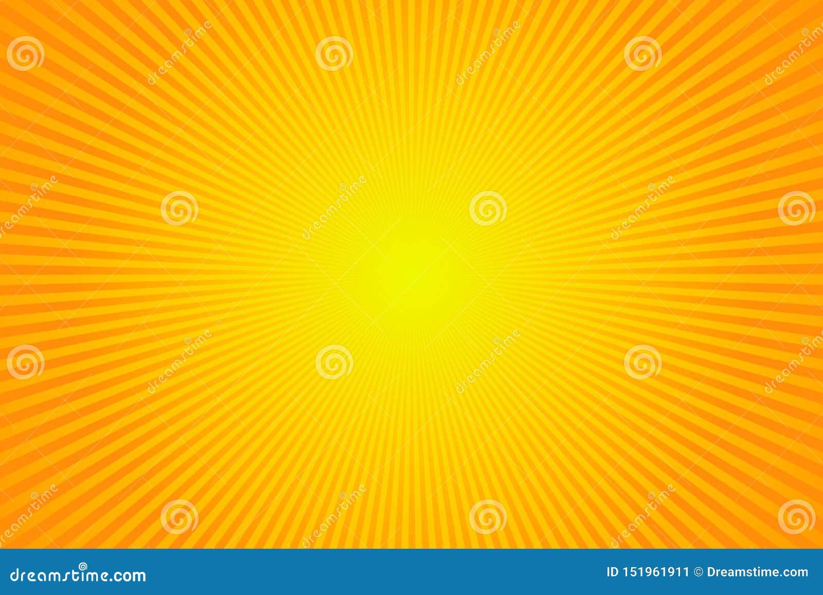 Sun Rays Sunburst On Yellow And Orange Color Background Vector
