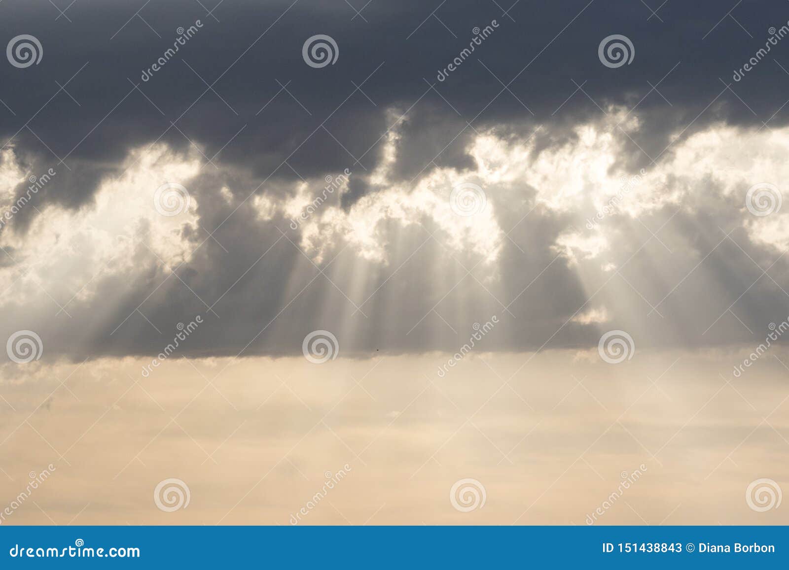 Sun Rays at Sunset, Cloudy Sky Stock Image - Image of beauty, dark ...
