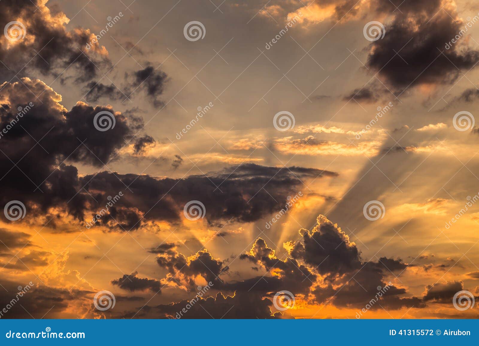 Sun rays on sunset stock photo. Image of magic, heat - 41315572