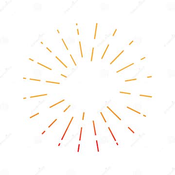 Sun Rays Symbol. Sunlight Linear Icon Stock Illustration - Illustration ...