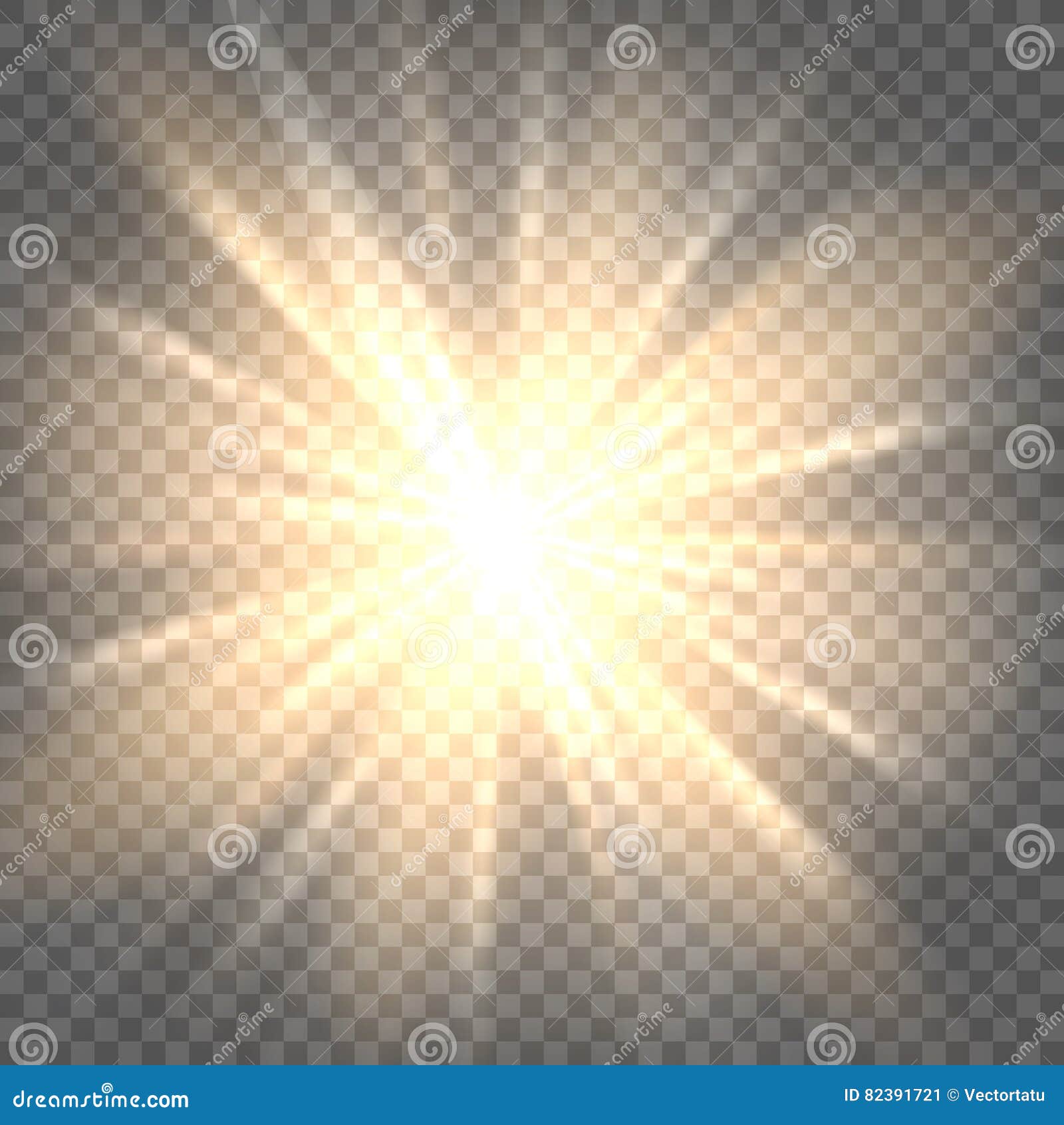 Sun Rays On Transparent Background Cartoon Vector | CartoonDealer.com ...