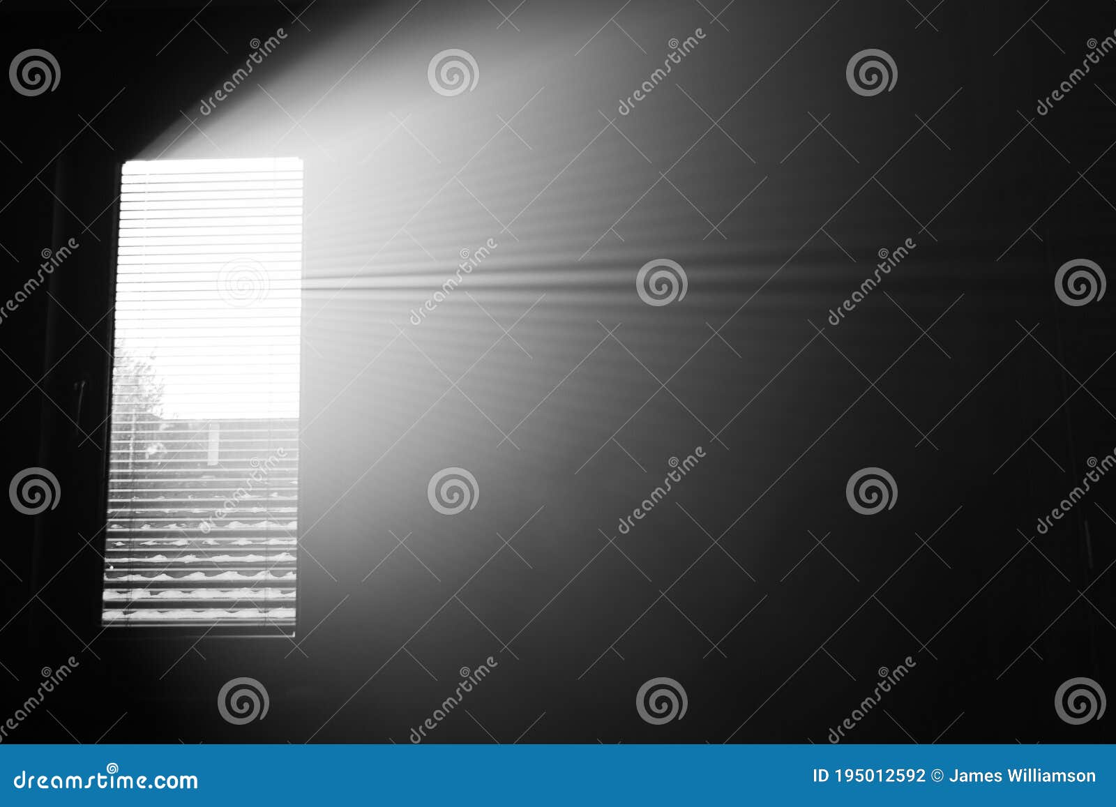 Sun Rays through a Venetian Blind Stock Photo - Image of room, black ...