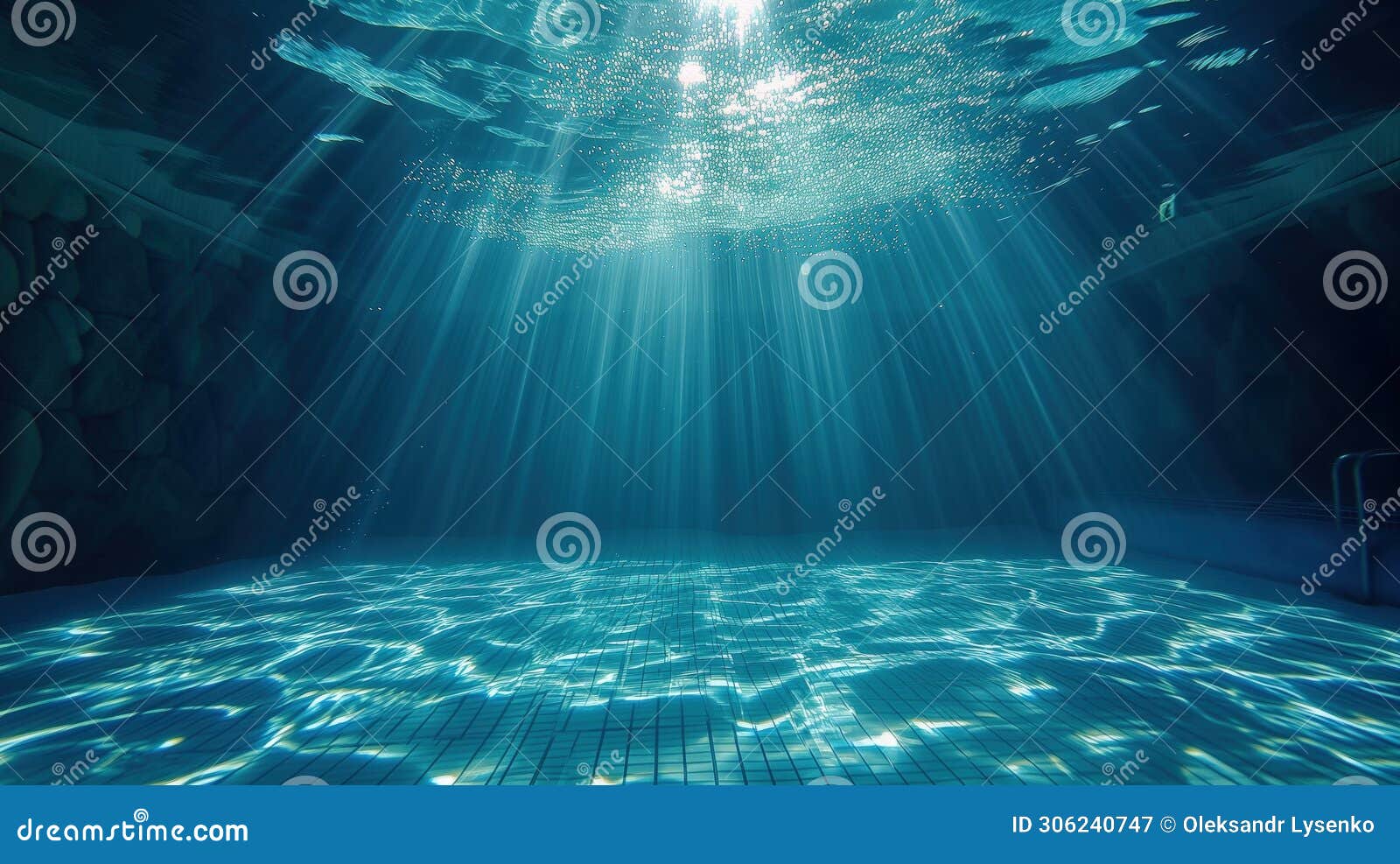 Sun rays view underwater stock illustration. Illustration of lake ...