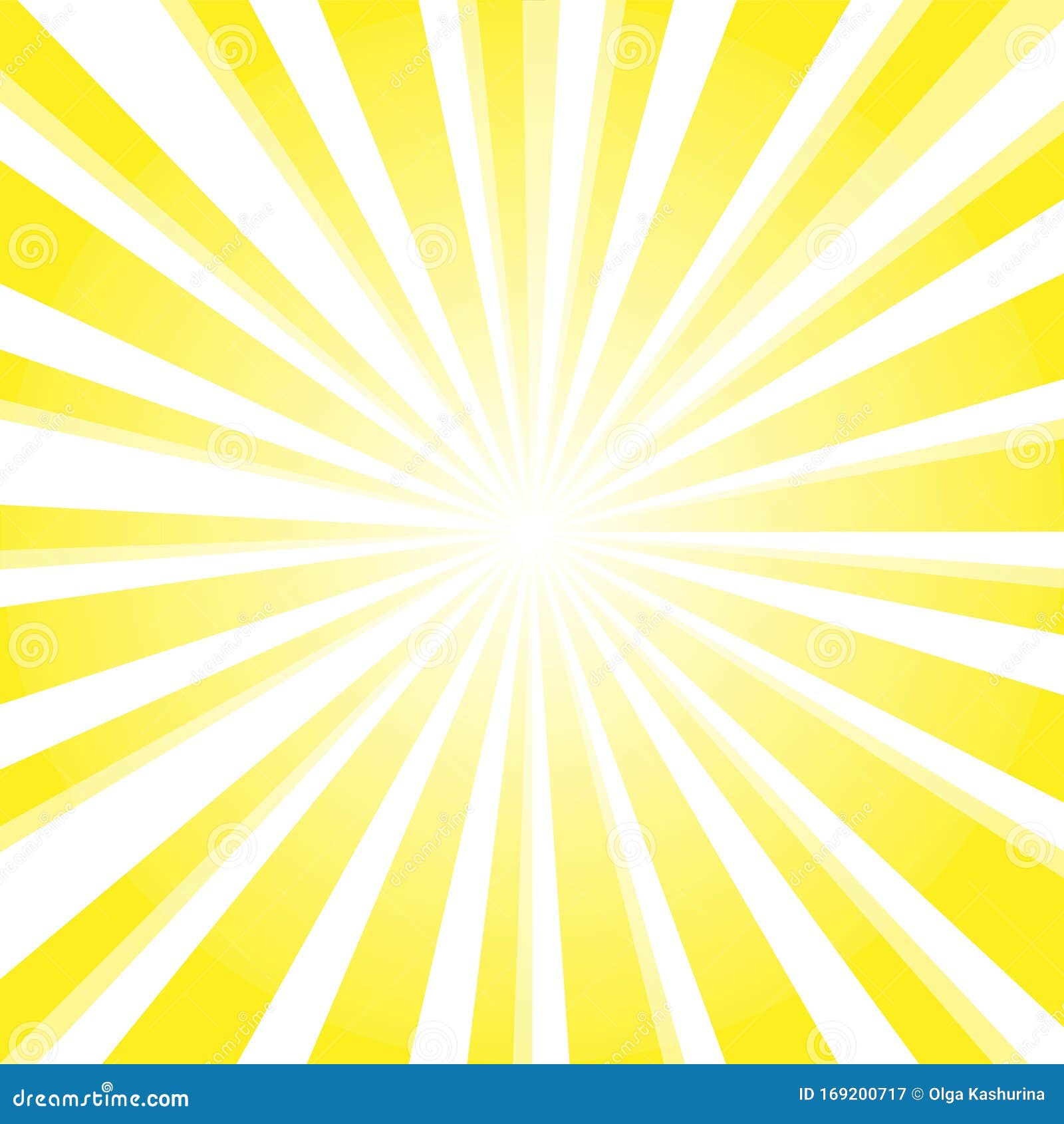 Sun and Rays on Yellow Background Stock Vector - Illustration of ...