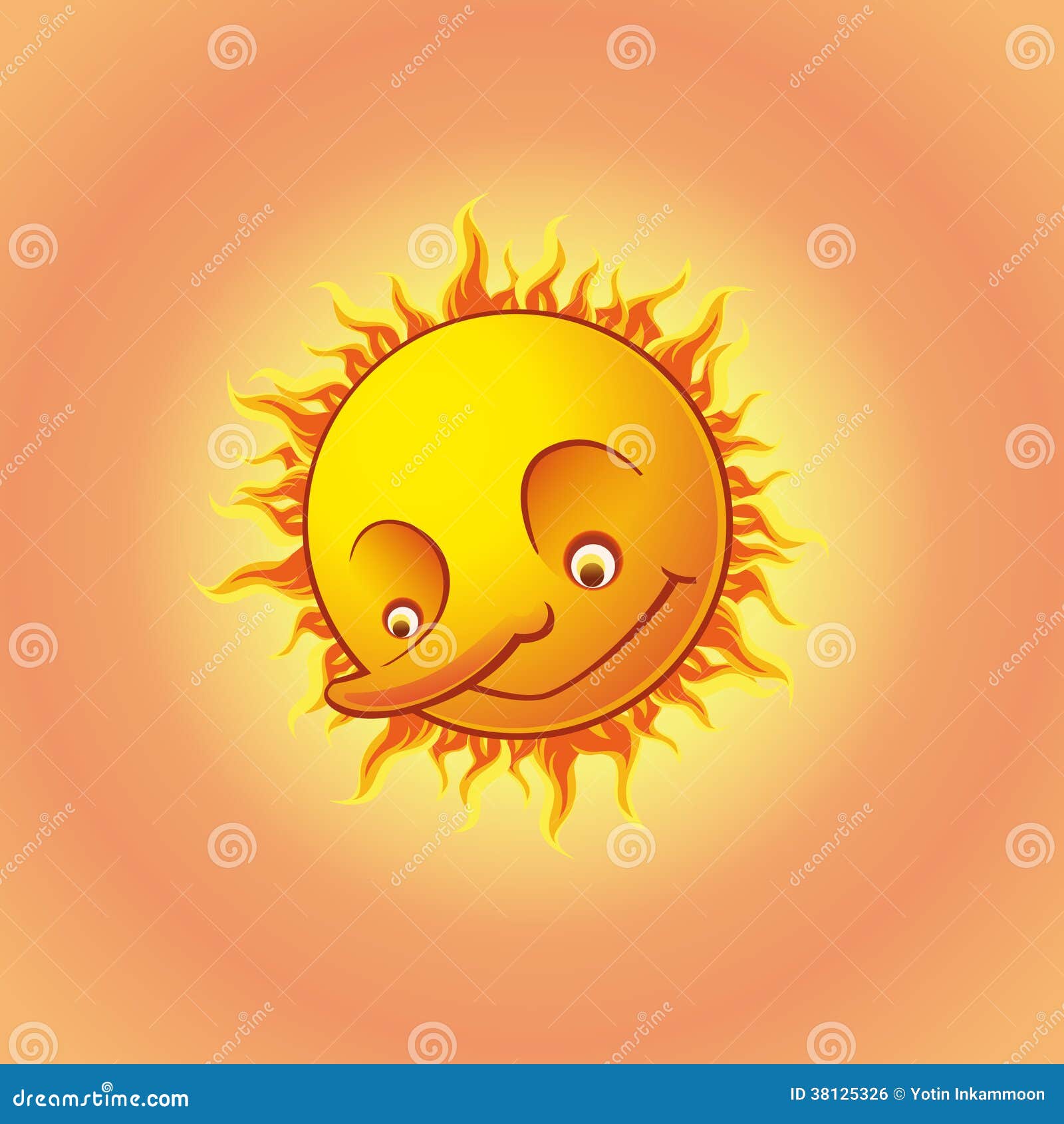 Sun stock vector. Illustration of meteorology, vacations - 38125326