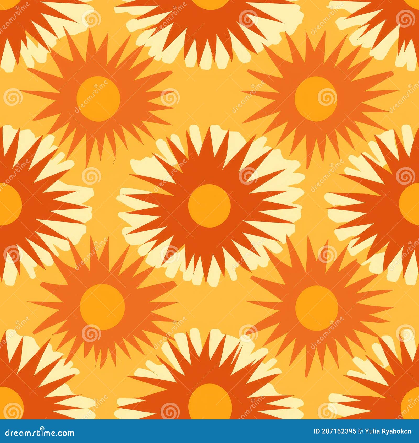 Sun Red Color Seamless Pattern. Generate Ai Stock Illustration ...