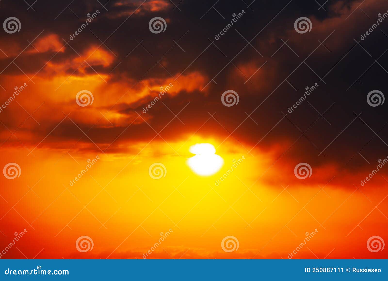 Sun in the red sky stock image. Image of overcast, evening - 250887111
