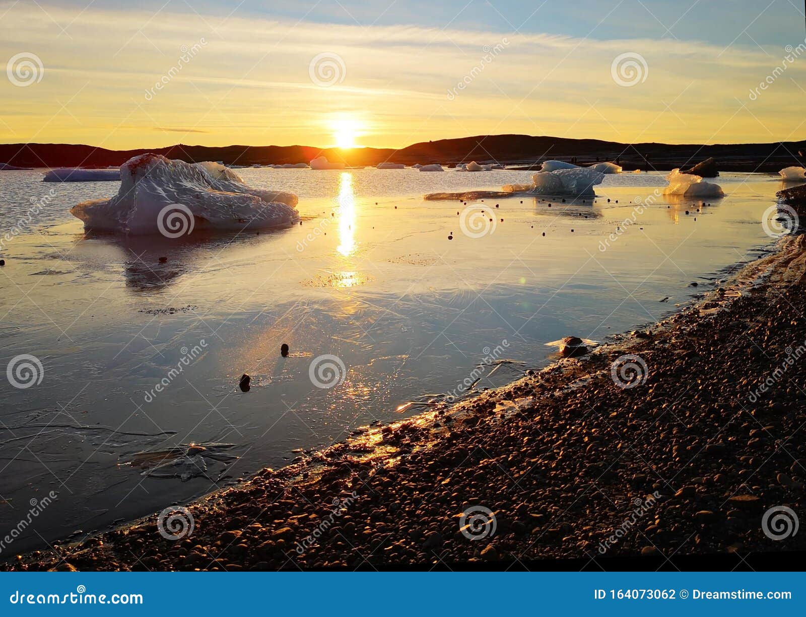 SUN REFLECTED in ICE stock photo. Image of nature, blue - 164073062