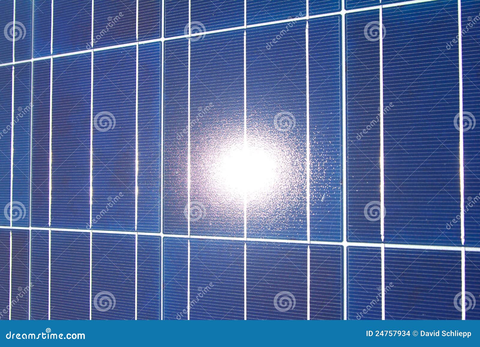Sun Reflecting in Horizontal Solar Panel Stock Photo - Image of ...
