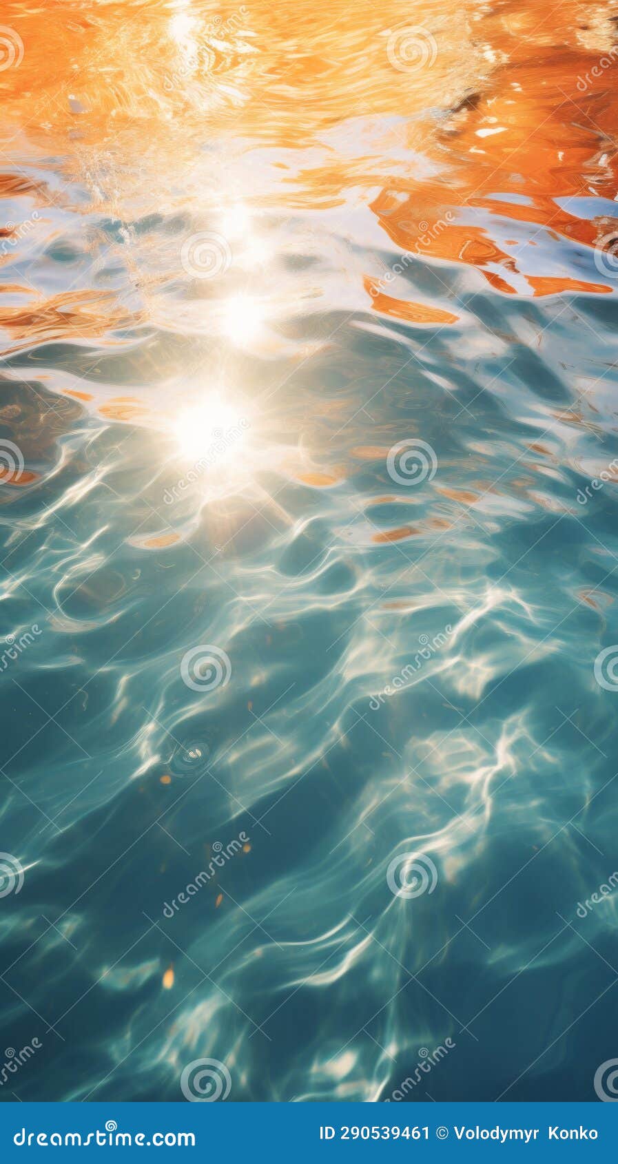The Sun Reflecting on the Ocean S Surface Stock Image - Image of waves ...