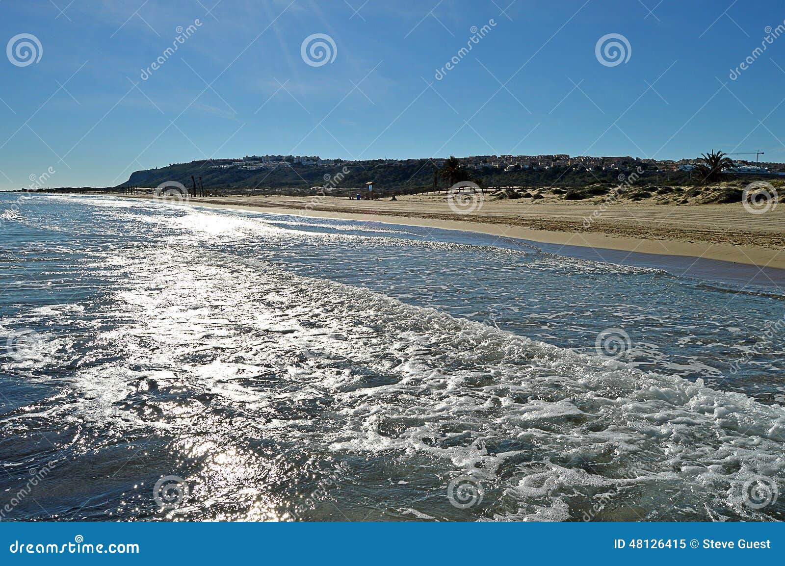 The Sun Reflecting Off the Sea Stock Image - Image of background, ocean ...