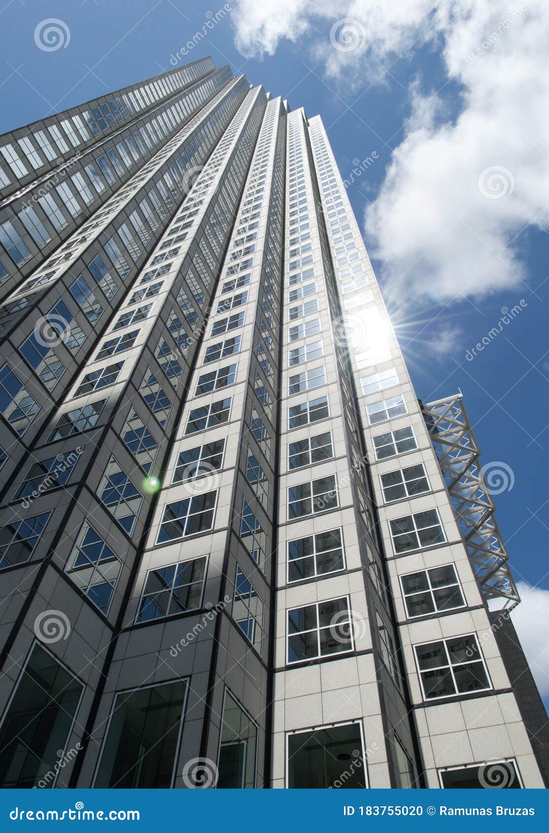 Miami Architecture with Sun Reflection Stock Photo - Image of united ...