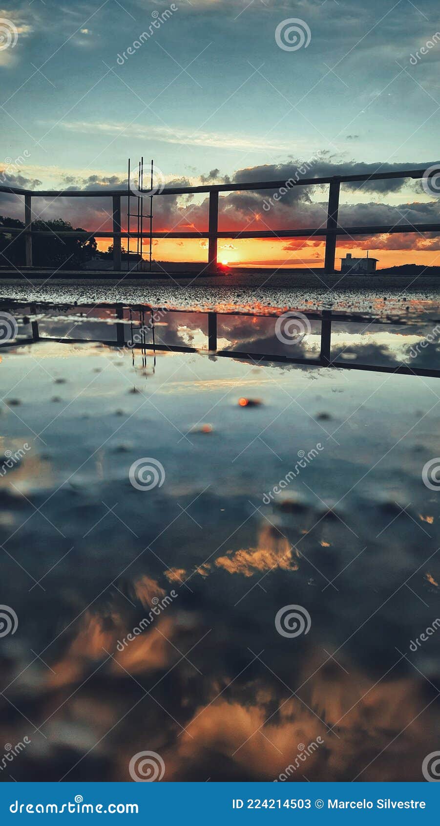 Sun reflection on water stock image. Image of light - 224214503