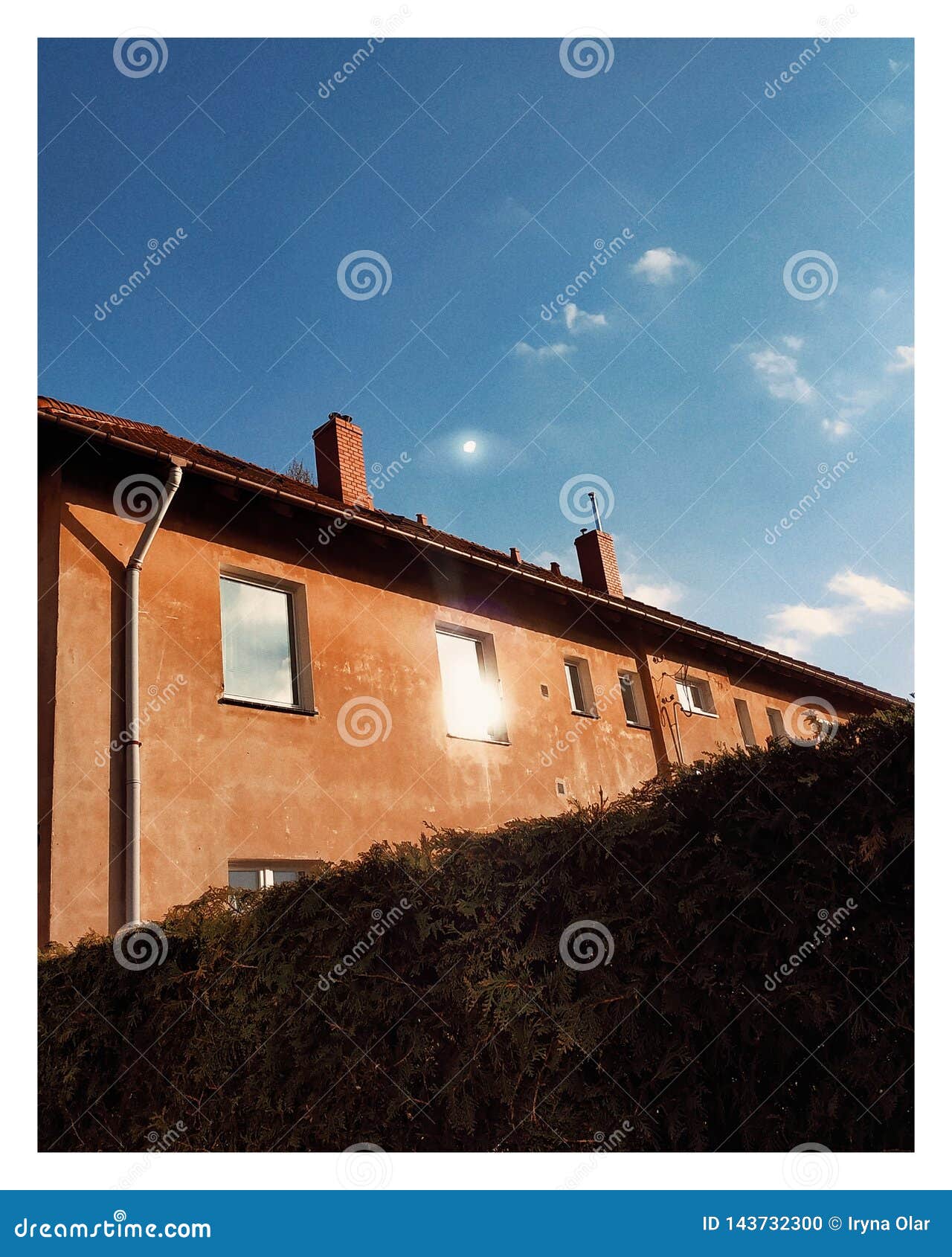 Sun reflection in a window stock photo. Image of window - 143732300