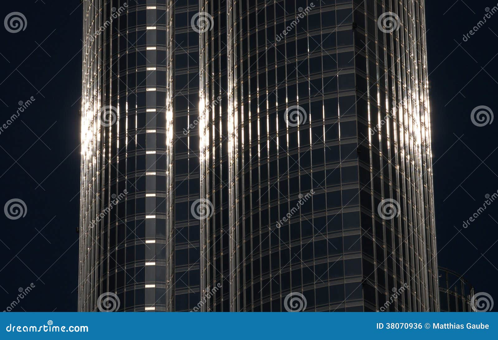Sun reflections stock photo. Image of aluminum, khalifa - 38070936