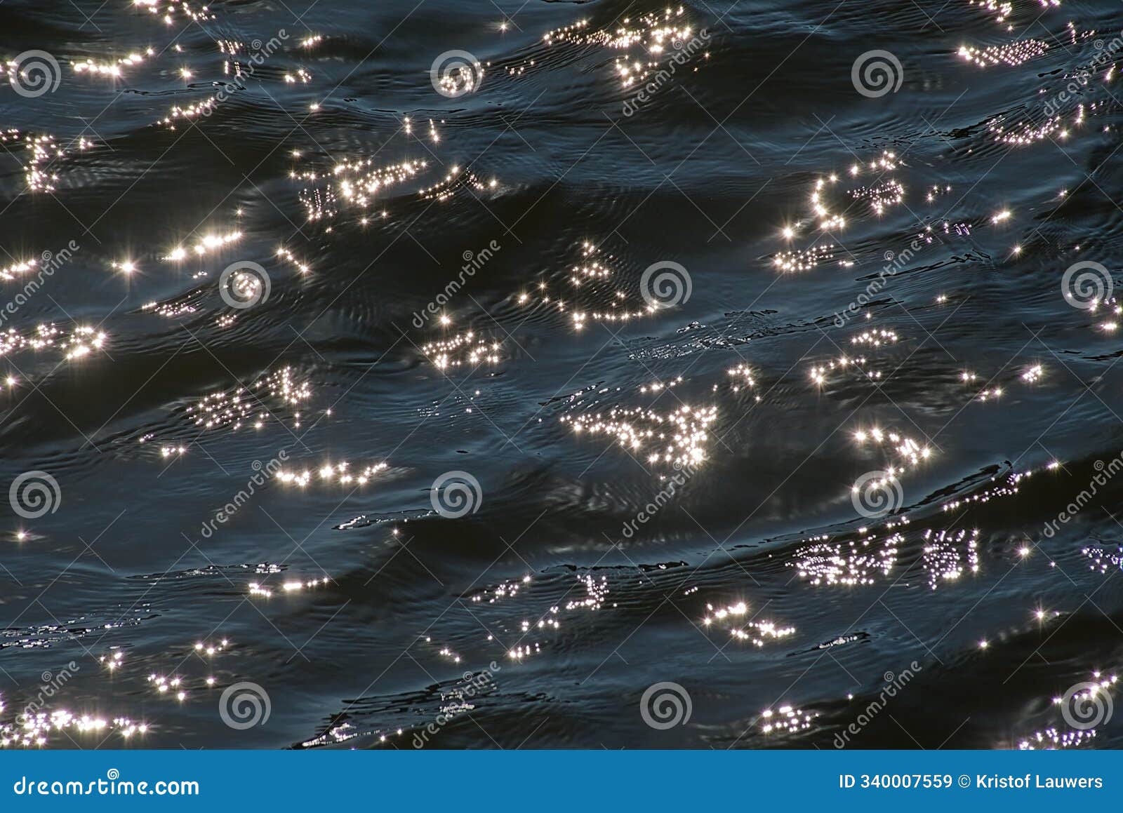 Sun Reflections in Dark Wavy Water Stock Image - Image of minimalism ...