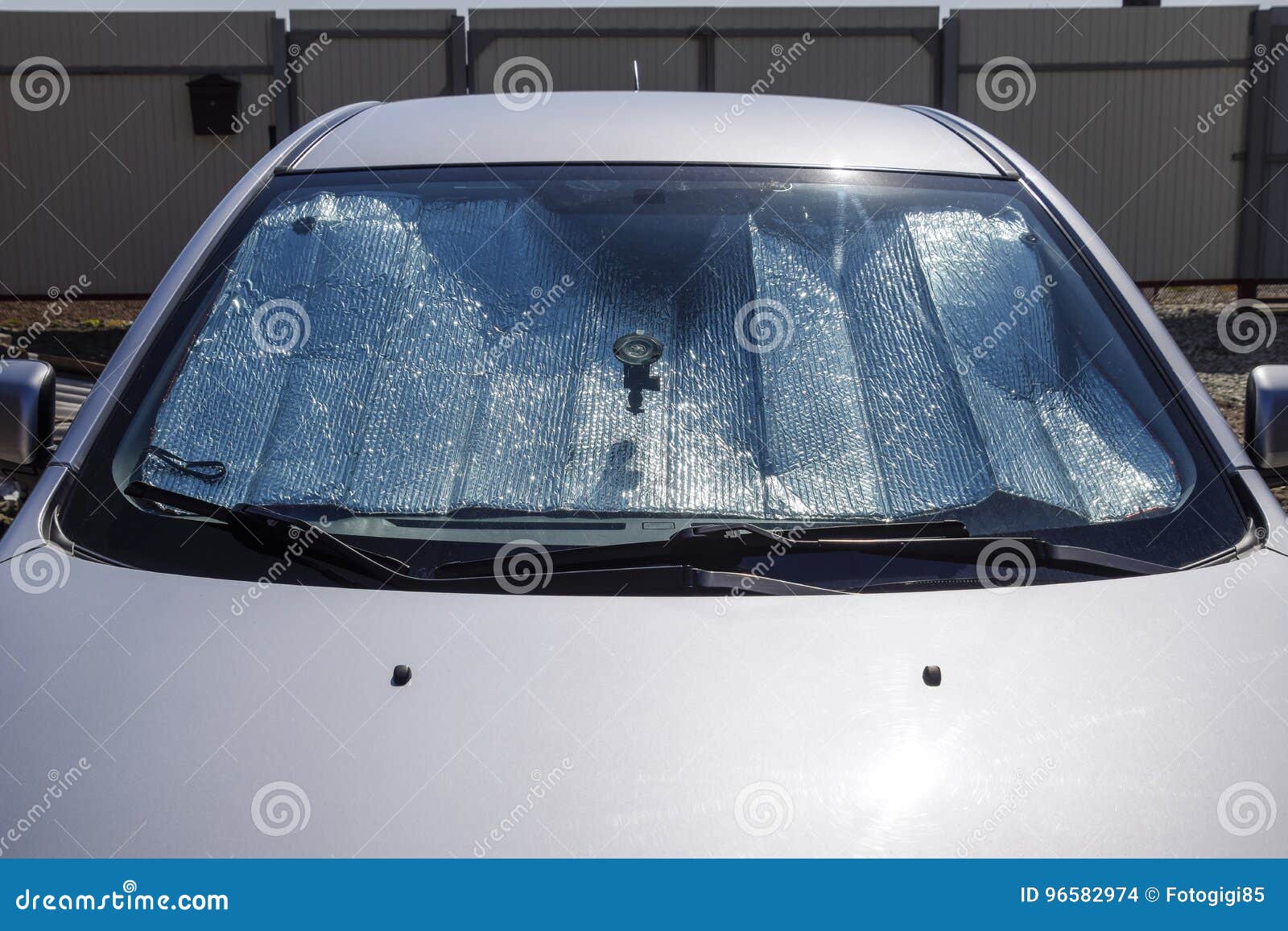 Sun Reflector Windscreen. Protection of the Car Panel from Direct ...
