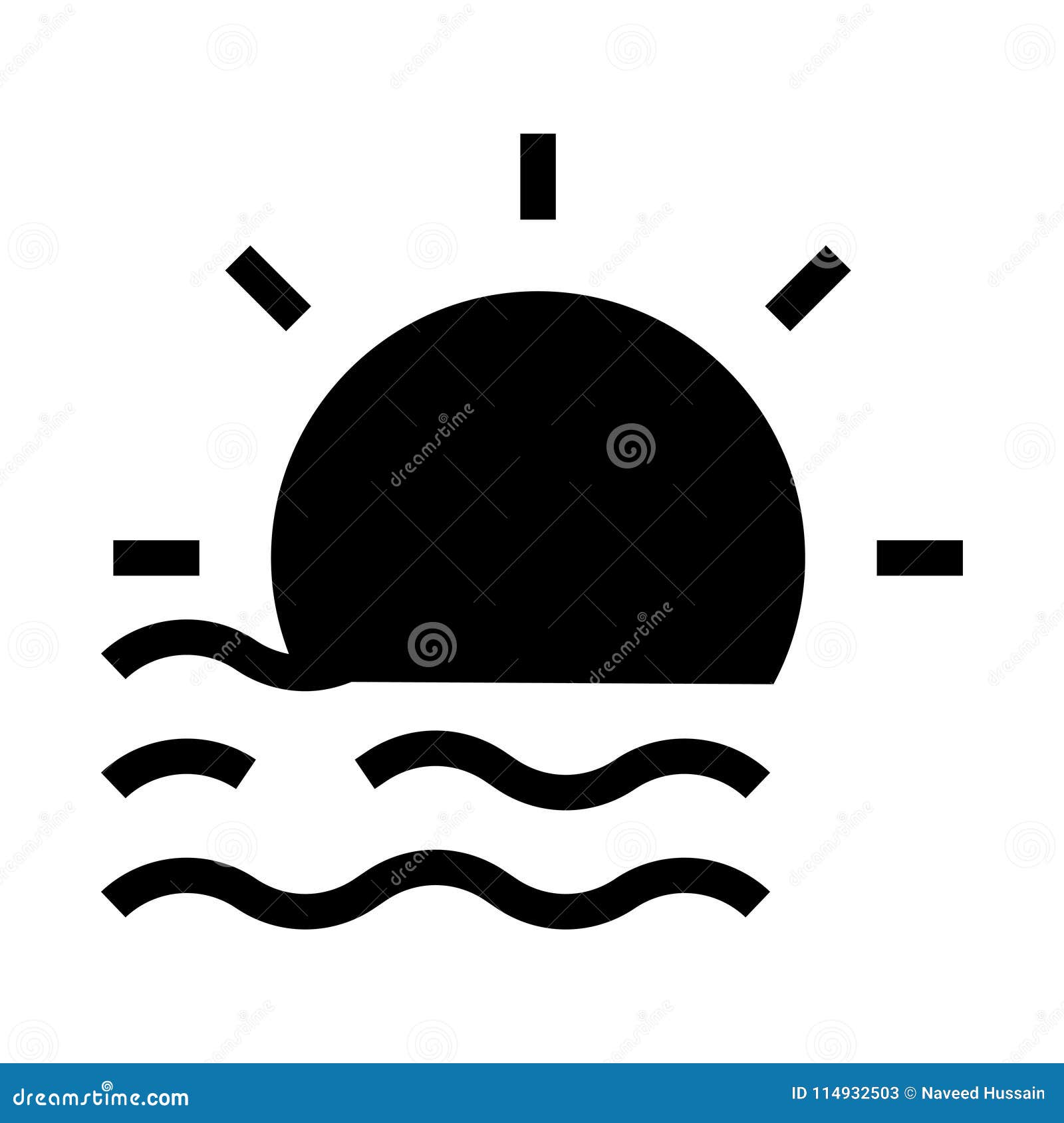 Sun rise glyphs icon stock illustration. Illustration of collection ...