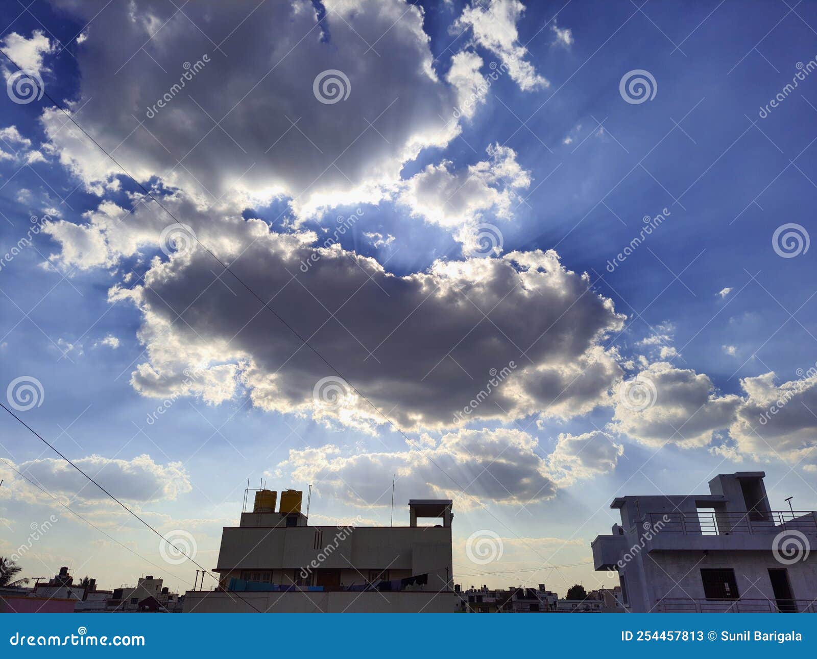 Sun Rise stock image. Image of dusk, sunset, middle - 254457813