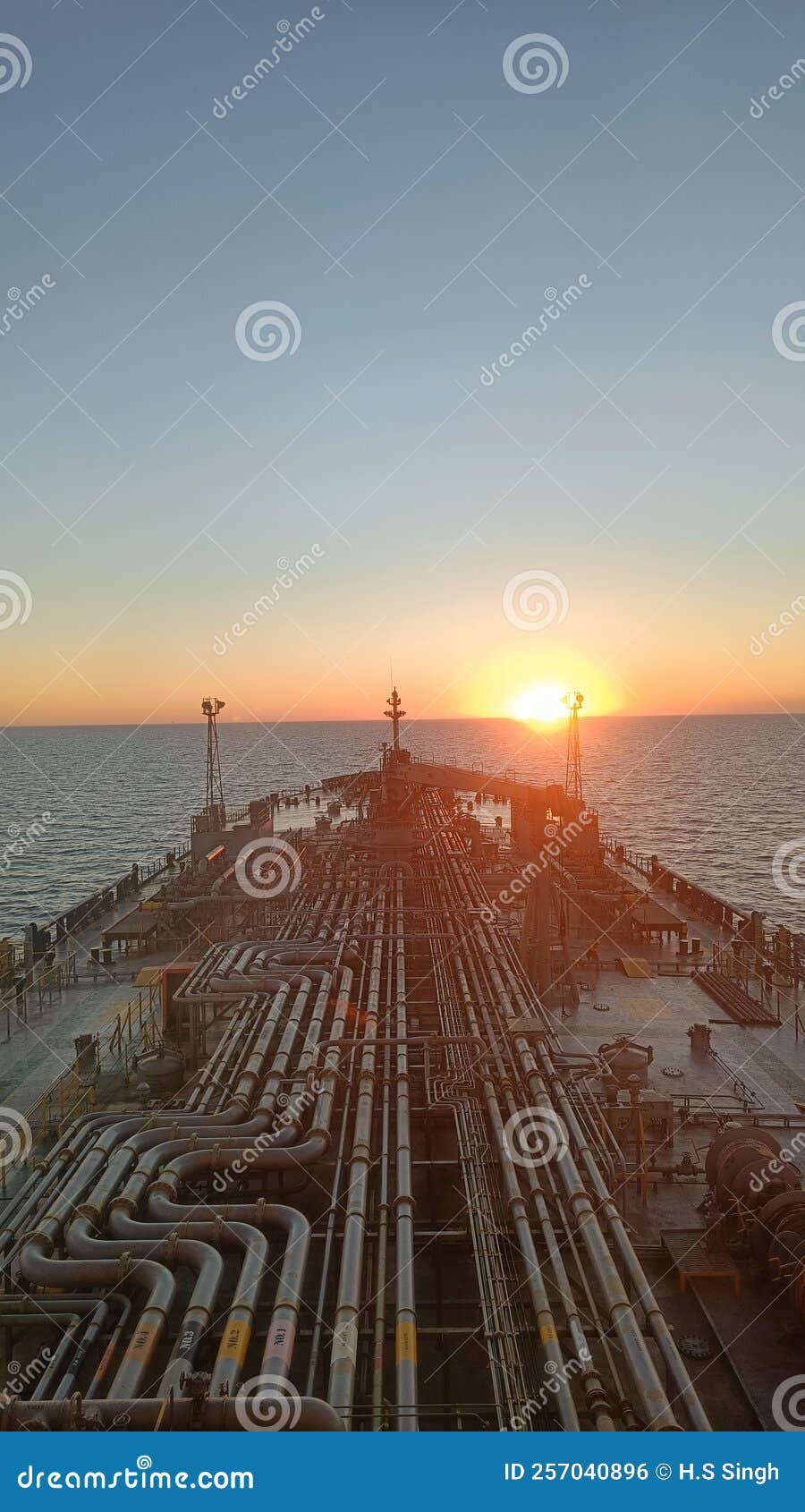 Sun rise from sailing ship stock photo. Image of rise - 257040896