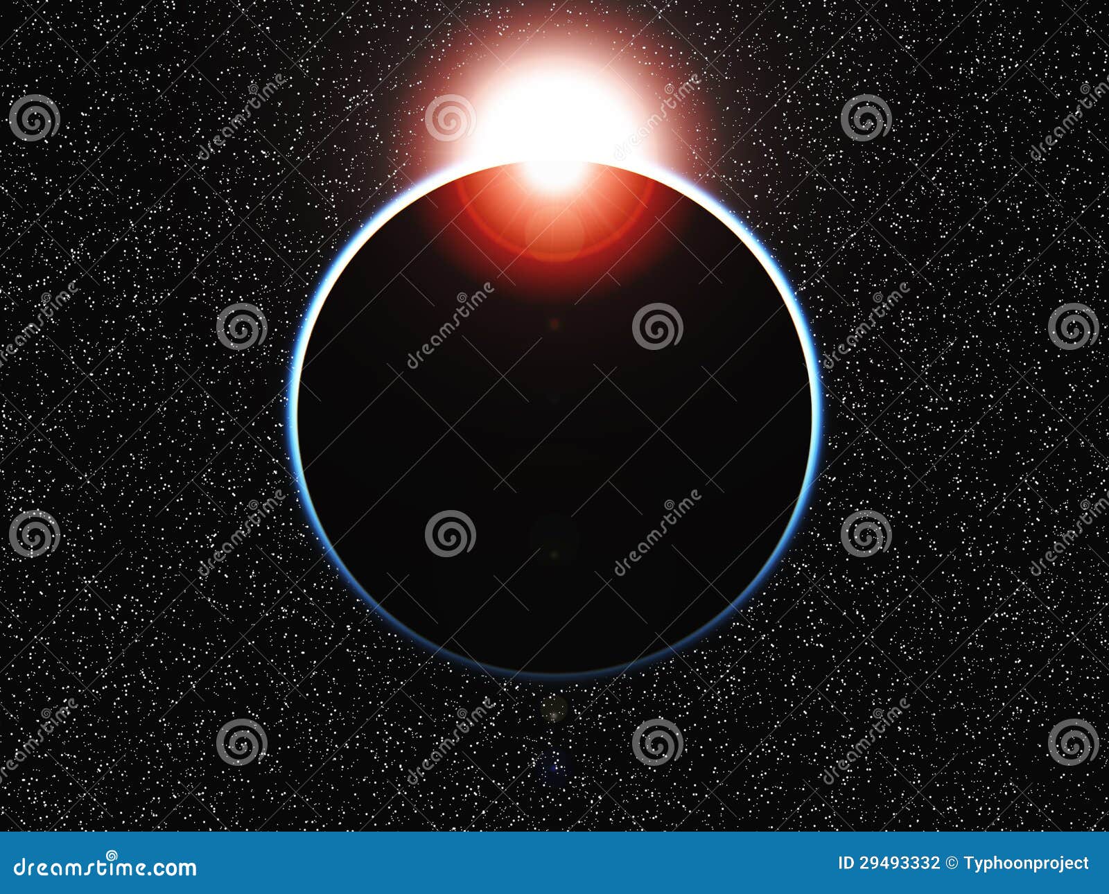 Sun Rise from Shadow of the Earth Stock Illustration - Illustration of ...